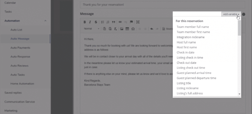 Creating automated messages with Guesty - Guesty