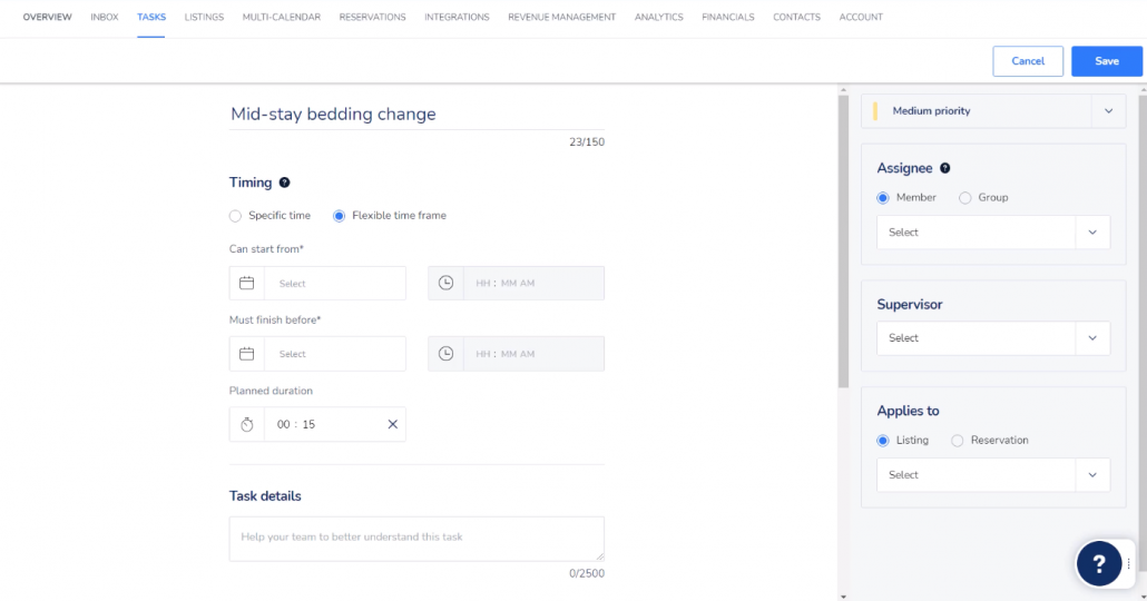 Creating manual tasks with Guesty - Guesty