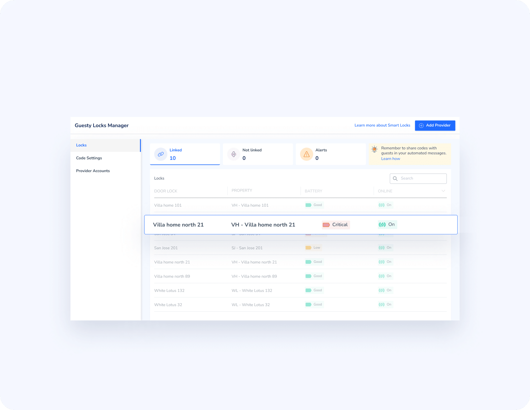 Smart Lock Management System by Guesty